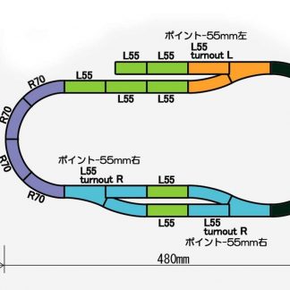 Rokuhan Track Layout Plan "N" Complete Track Set (18.1" x 8.2")