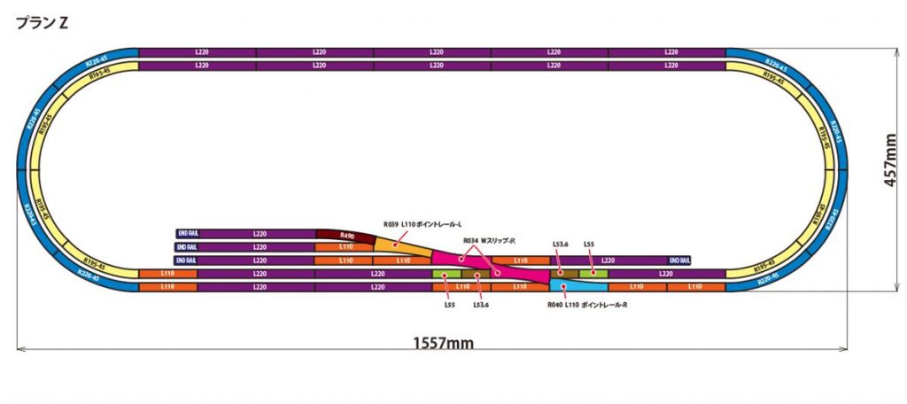 Rokuhan Layout Plan “Z” Complete Track Set (61.2″ x 17.9″) – VCSHobbies