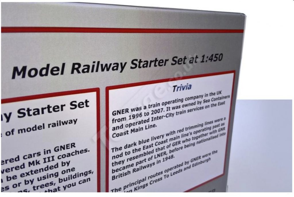 T Gauge GNER Inter-City 125 HST Model Railway Starter Set (R-042/GNER ...