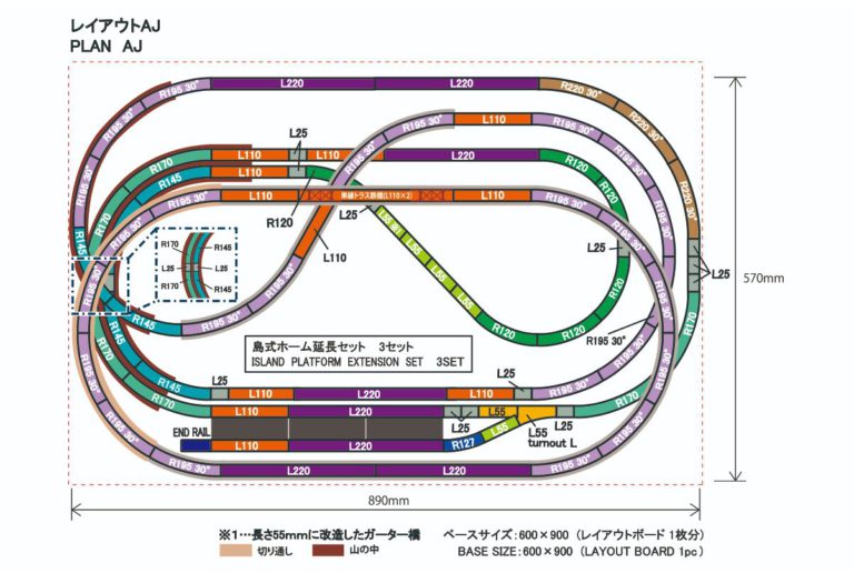 Rokuhan Layout Plan “AJ” Complete Track Set (35″ x 22.4″) – VCSHobbies Rokuhan Layout Plan “AJ” Complete Track Set (35″ x 22.4″) – VCSHobbies